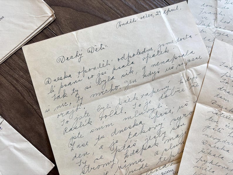 11 Vintage American Letters-1940s German- Handwritten/typed Documents ...