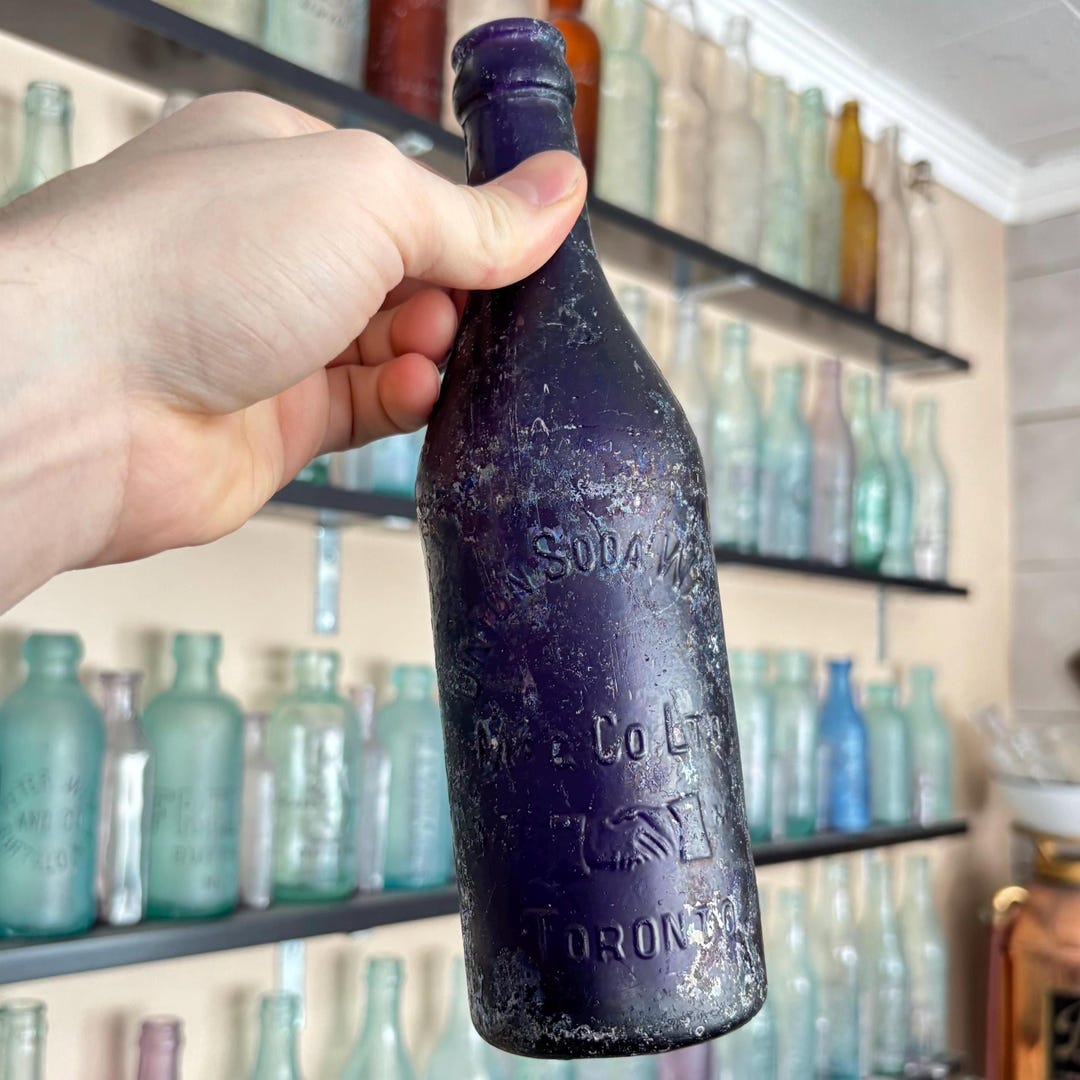 Antique Soda Bottle. Union Soda Toronto-coloured Amethyst, Purple ...
