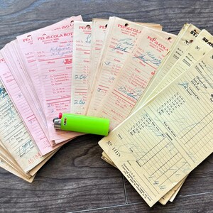 1940/50s Pepsi Cola Receipts. (4 Different) Ephemera Packs. Junk ...
