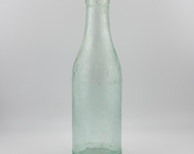 Antique Coca Cola Bottle: 1920s Cursive Script Coke Bottle. Aqua ...