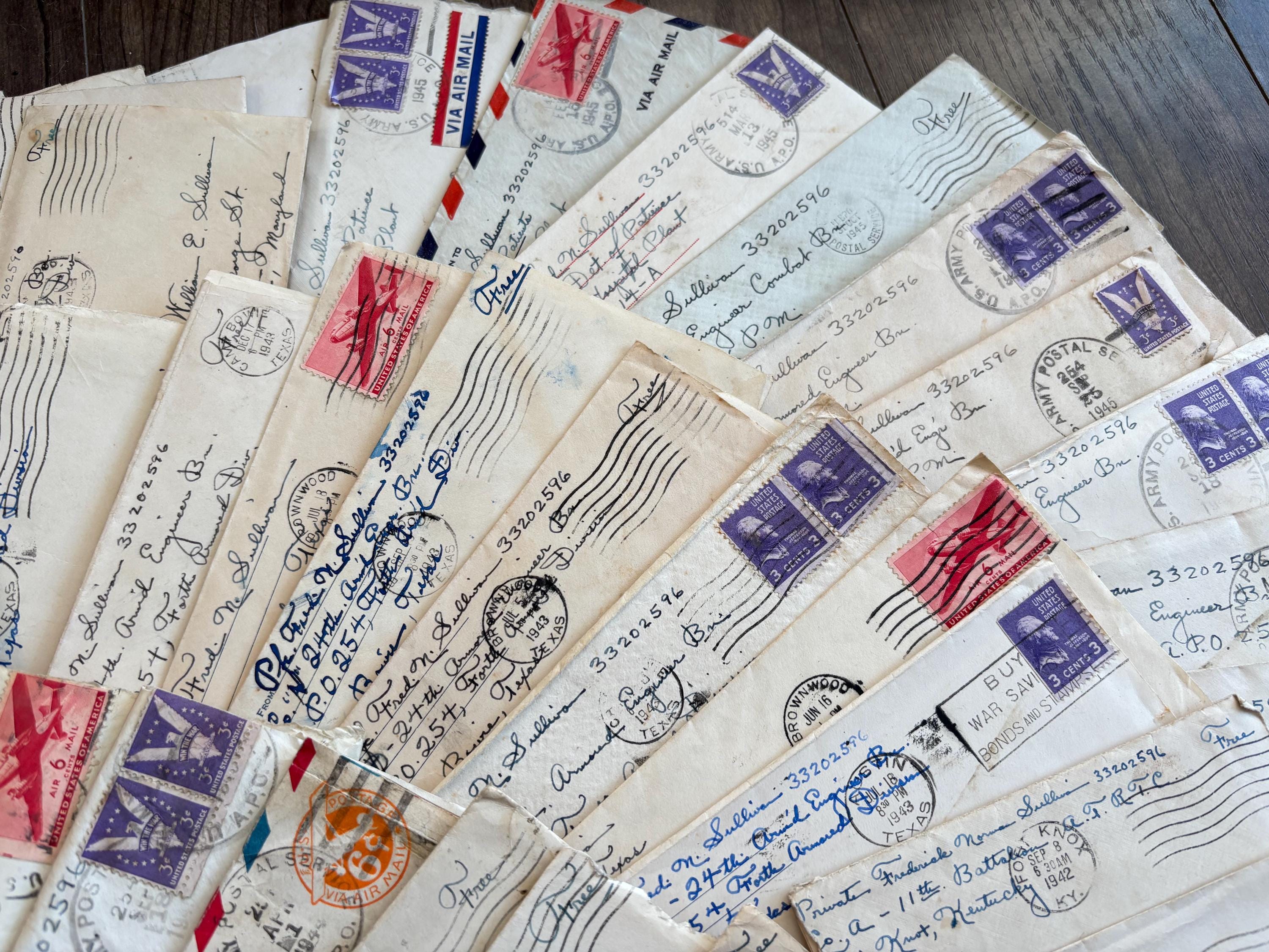 5) Handwritten Letters- WW2 Antique/vintage Handwritten Documents ...