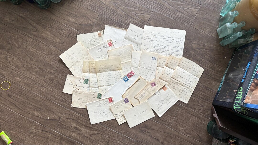 Set of Antique/vintage Letters, Documents. Typed/handwritten Items ...
