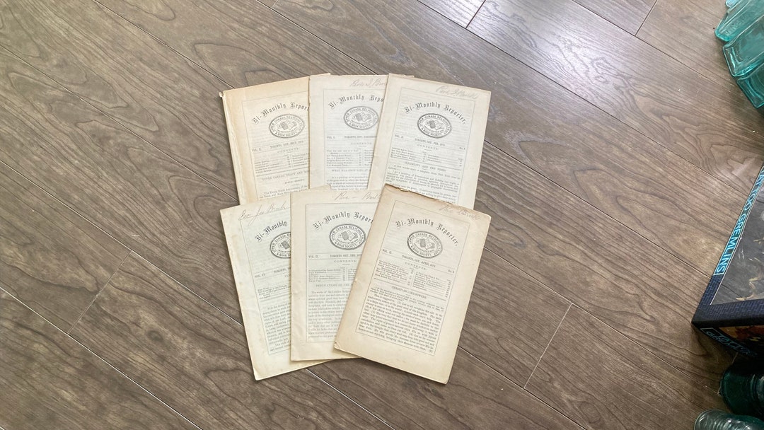 Antique Magazine/booklets. 1870s. Bi-weekly Reporter. Upper Canada ...