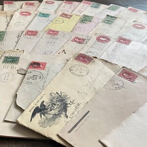 Vintage Letters 1900-1920s Personal Handwritten Documents. Stamped ...