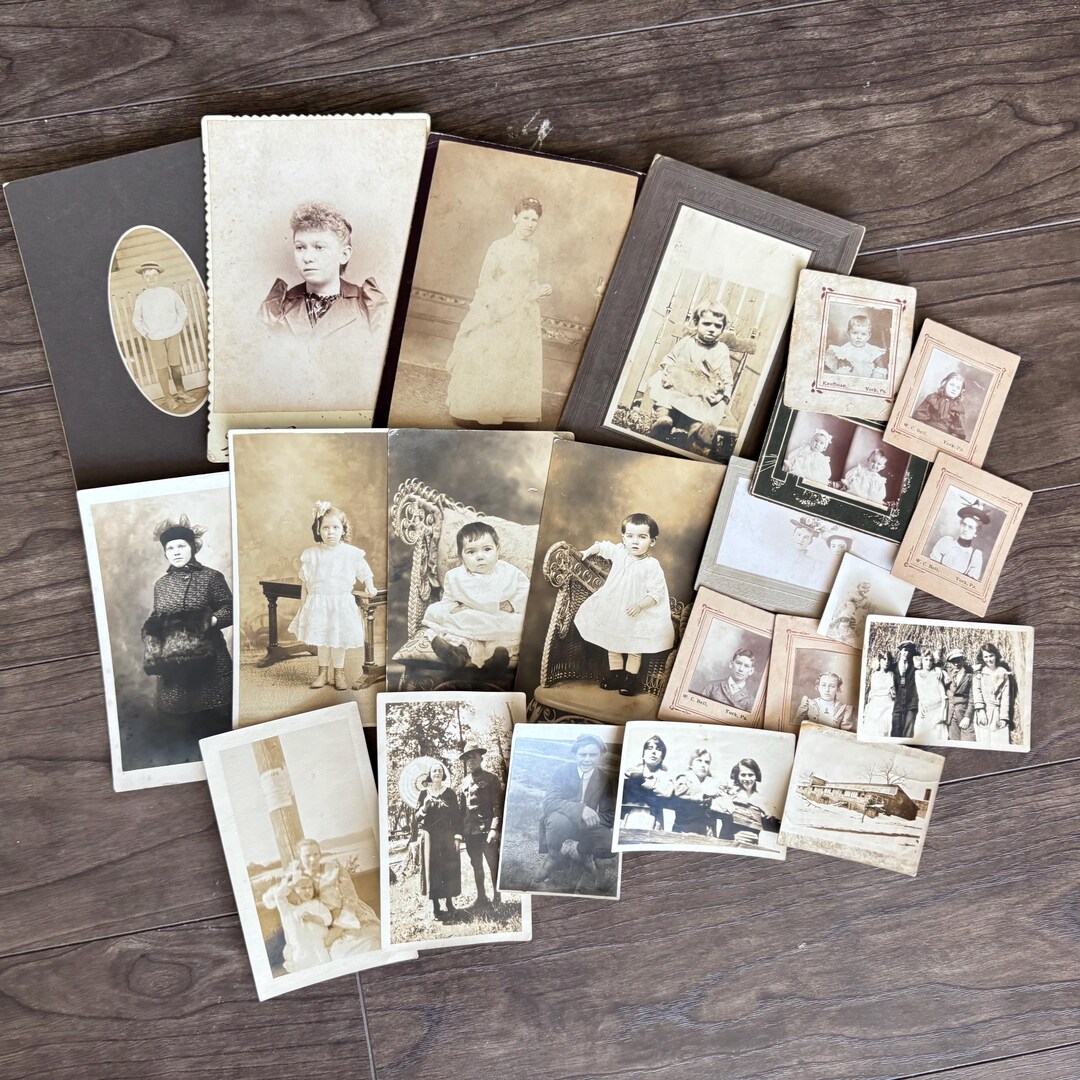 Antique/vintage Photo Lot! 1800s-1920s? Vintage Paper Ephemera ...