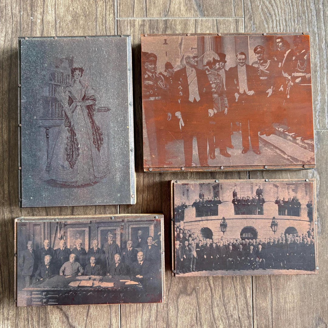 Antique/vintage Printing Press Block Lot. Wooden/metal Stamps. Ink Lots ...