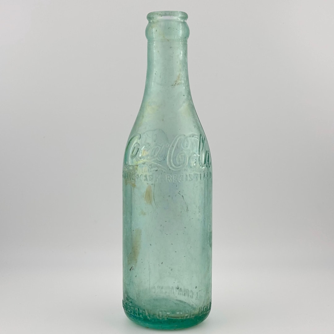 Antique Coca Cola Bottle: 1920s Cursive Script Coke Bottle. (chipped ...