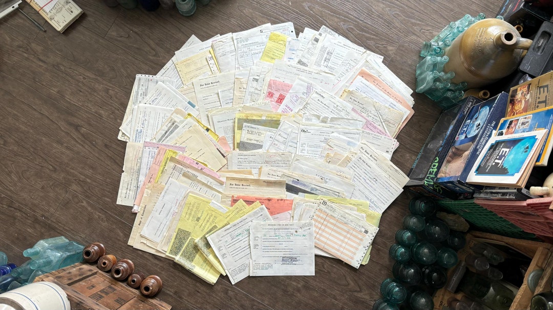 Vintage Stock Transfer/other Slips.-handwritten Letters.invoices ...