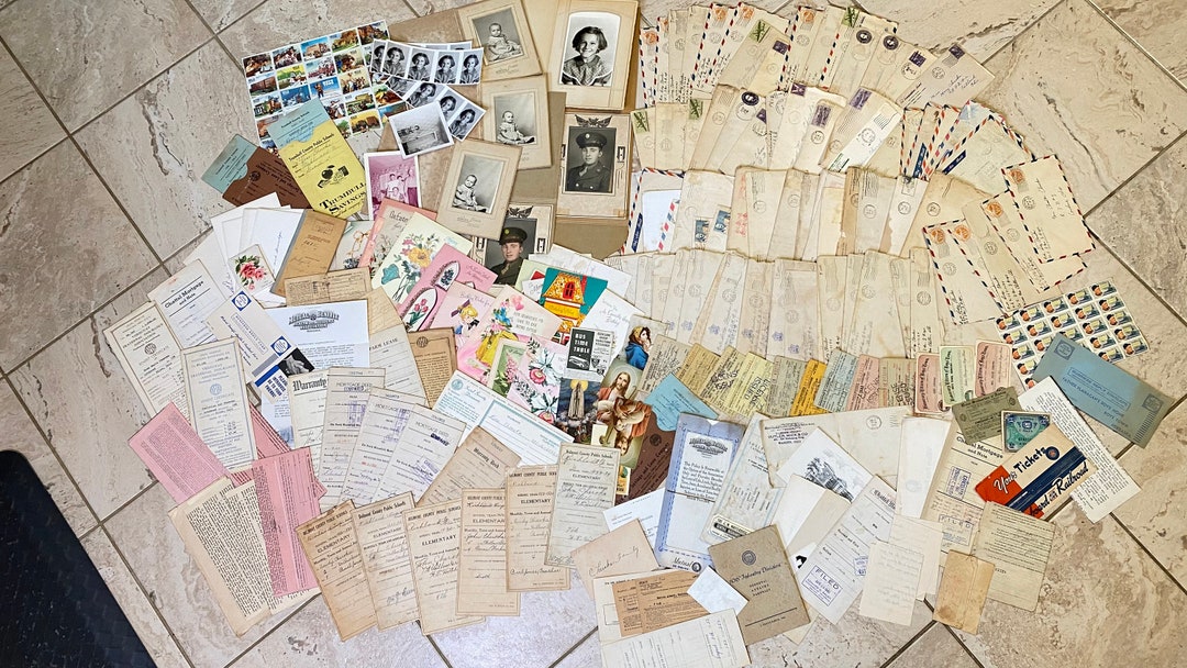 Large WW2 Collection! Letters, Photos, Deeds, Records, Maps. All Same ...