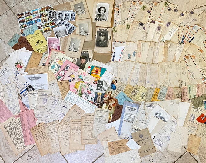 Large WW2 Collection! Letters, Photos, Deeds, Records, Maps. All Same ...