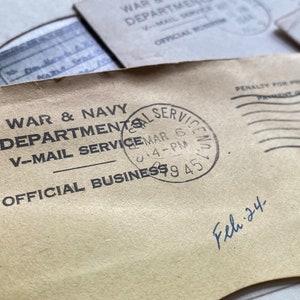 WW2 LOVE Letters-personal Handwritten Documents. Stamped Envelopes ...