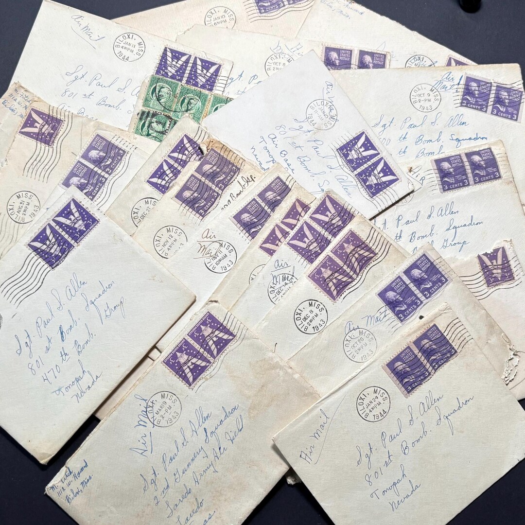 5) World War 2 Love-sweetheart Letters- Sargent Antique/ Vintage ...