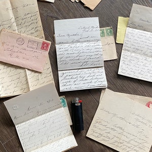 Vintage Letters 1900-1920s Personal Handwritten Documents. Stamped ...