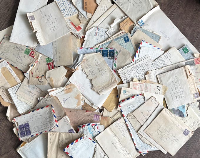 Set of Antique/vintage Scrappy Documents Typed/handwritten Letters ...