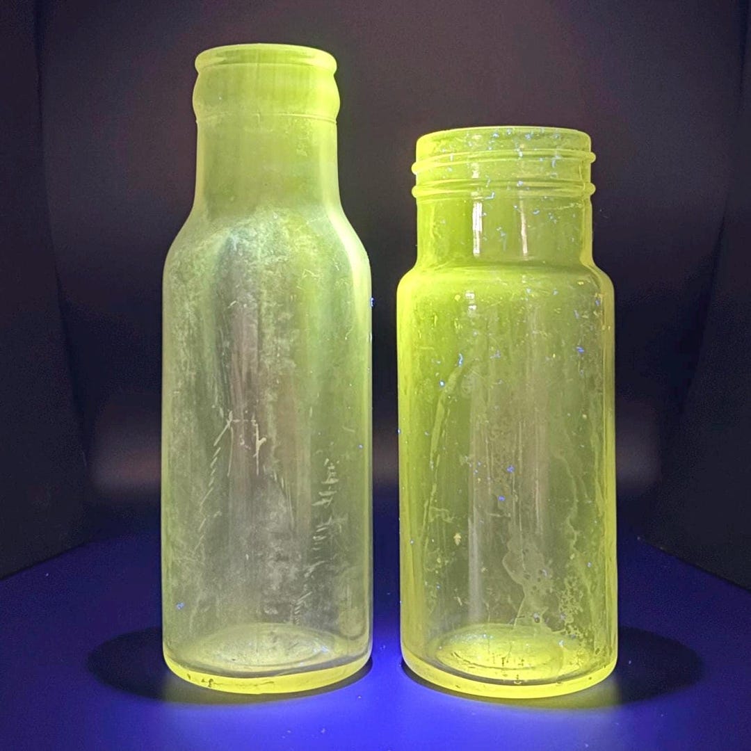 UV Reactive Manganese Glass. (pictured Under 20W 365NM) Antique Purple ...
