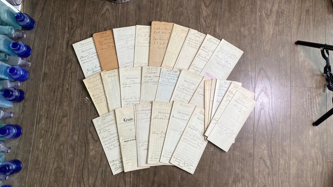 Antique Release Documents- (1870s-1910’s) Typed/handwritten. Fountain ...