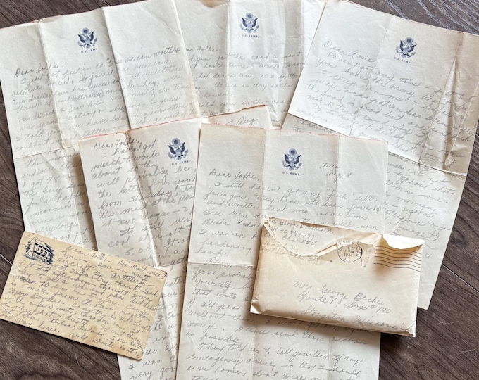 WW2 Letter Lot. 1940s- Handwritten/typed Documents-stamped Envelopes ...
