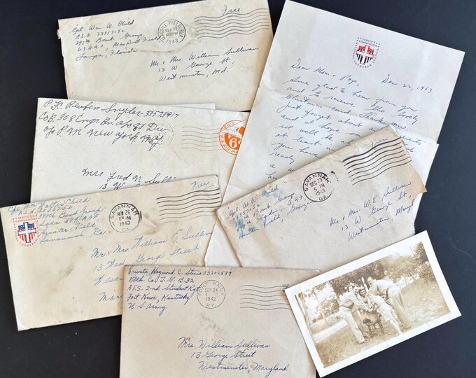WW2 Letter Lot. 1940s- Handwritten/typed Documents-stamped Envelopes ...