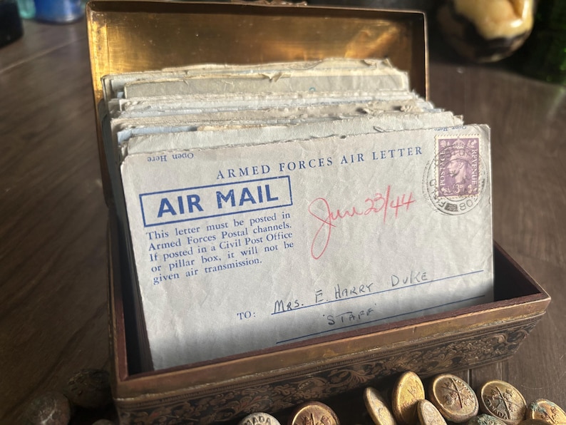 WW2 Letters + Buttons) -antique/ Vintage Sweethearts. Personal ...