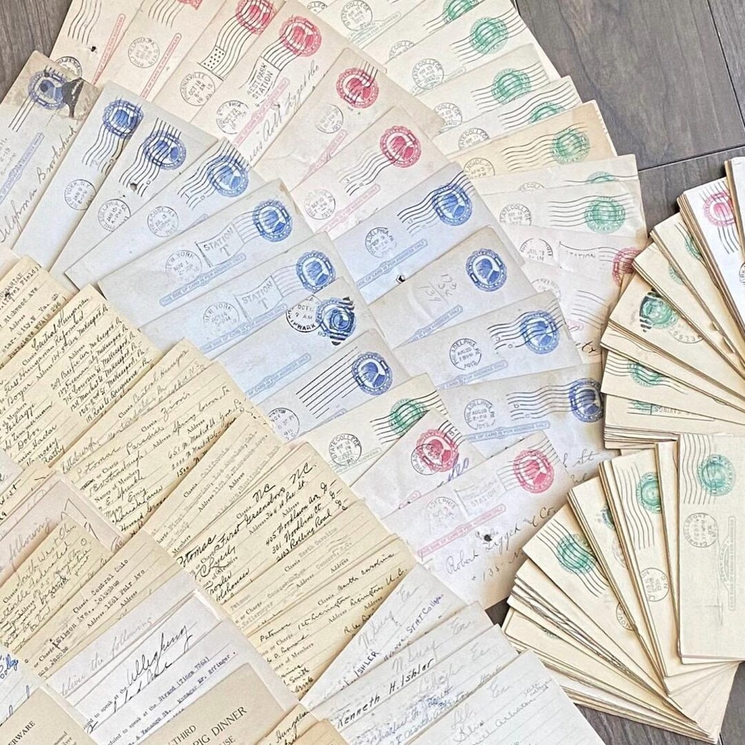 Antique Postal Cards. 1900-1930’s. Handwritten Documents- Stamped ...