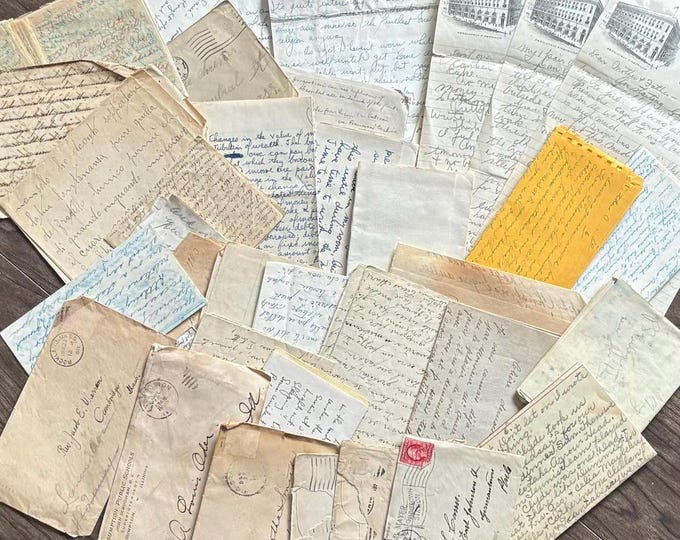 Loose Handwritten Letter Page Lot. Antique/vintage Personal Handwritten ...