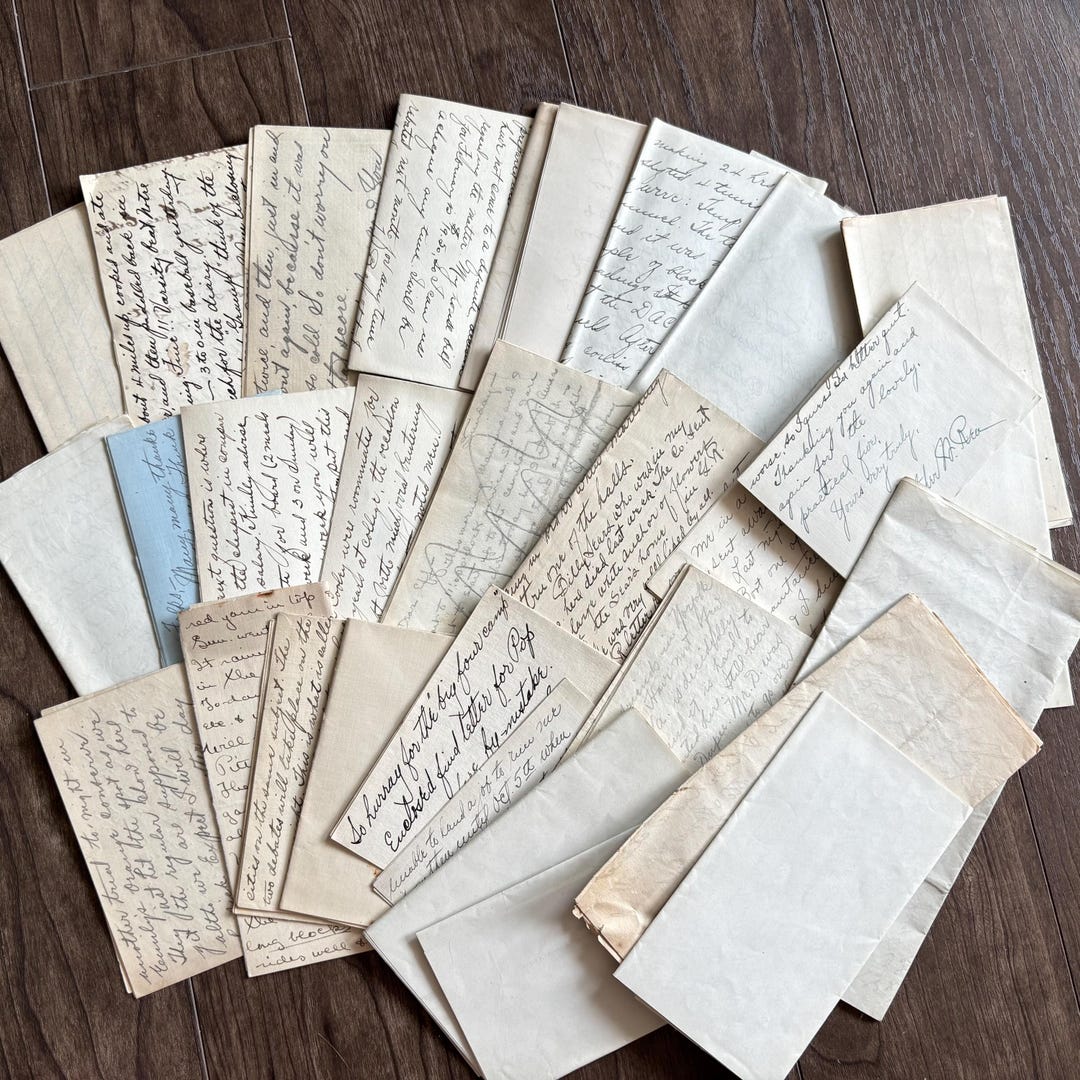 5) 1910s Letters- (loose) Antique/vintage Love/personal Handwritten ...
