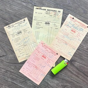 1940/50s Pepsi Cola Receipts. (4 Different) Ephemera Packs. Junk ...