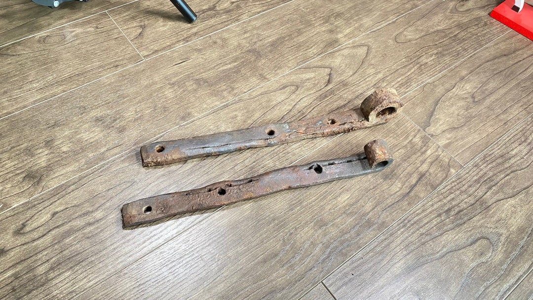 Set of Antique Hand Forged Hinges. Blacksmith Logging Camp Relics ...