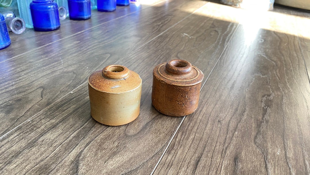 SET OF 2) 1860s-1890s. Antique Stoneware Victorian Era. Table Top ...