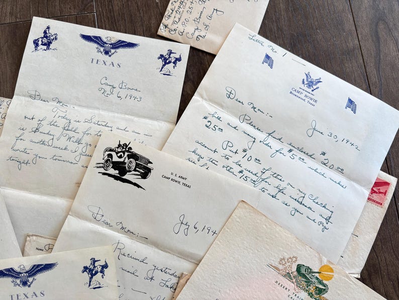 5) Handwritten Letters- WW2 Antique/vintage Handwritten Documents ...
