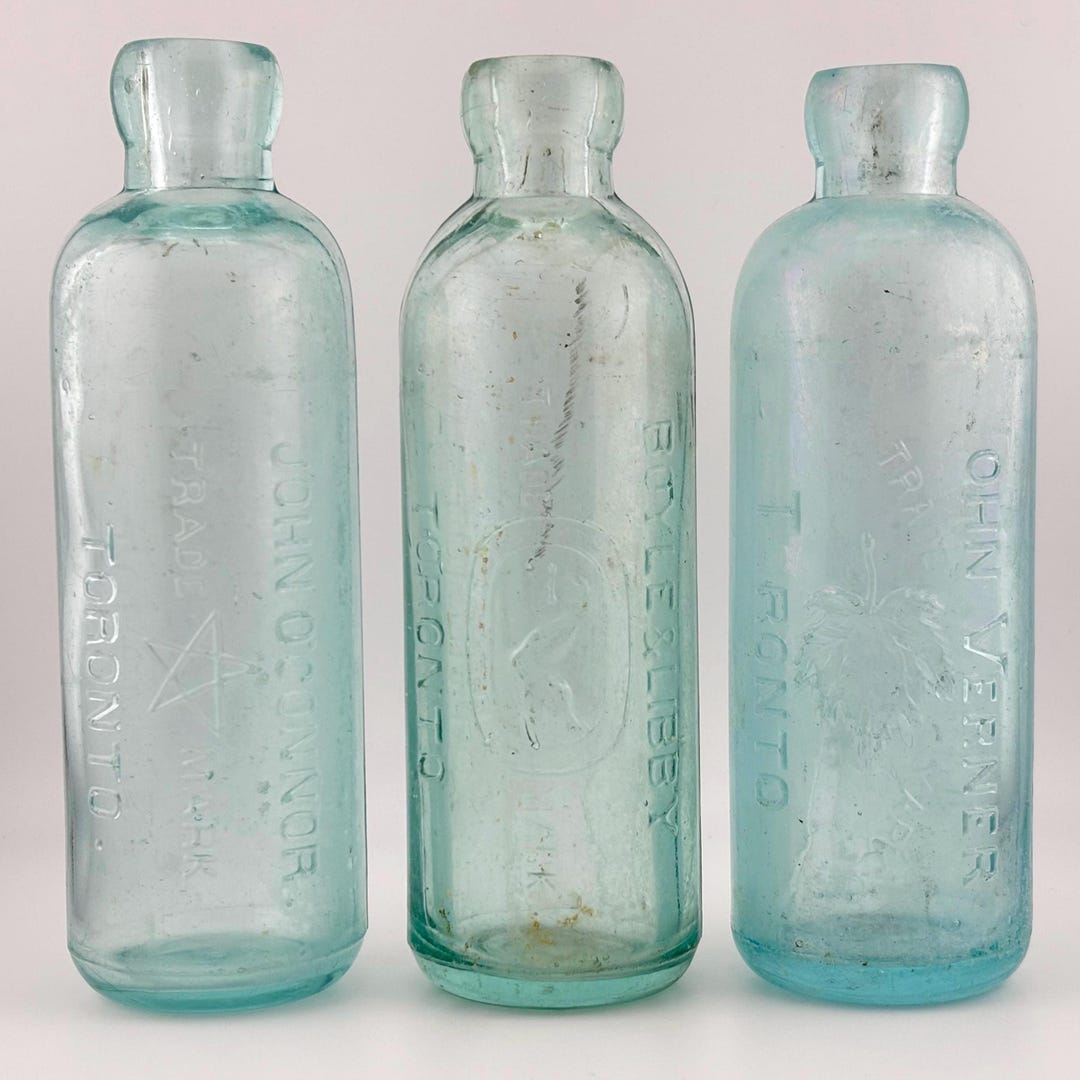 Antique Blobtop Soda Bottle Set: Boyle &libby, O’connor, Verner ...