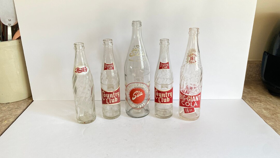 SET OF 5 Vintage ACL/ Style,big Giant Cola, Pepsi, Country Club, Sia ...