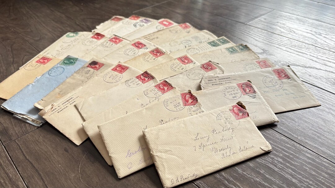 Vintage Letters. 1900s. Personal Handwritten/typed Documents-stamped ...