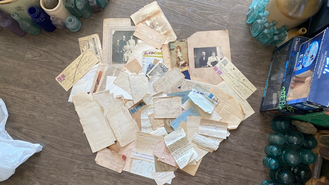 Set of Antique/vintage Scrappy Documents- (1860s-1940s) Typed ...