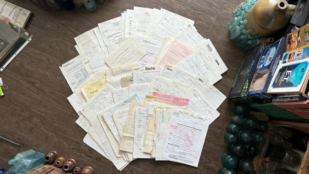 Vintage Stock Transfer Slips.-handwritten Letters.invoices/billheads ...