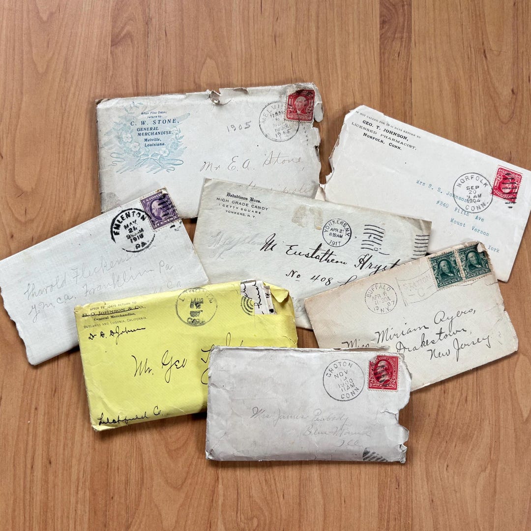 Antique/vintage Letter and Correspondence Lot. Handwritten/typed ...