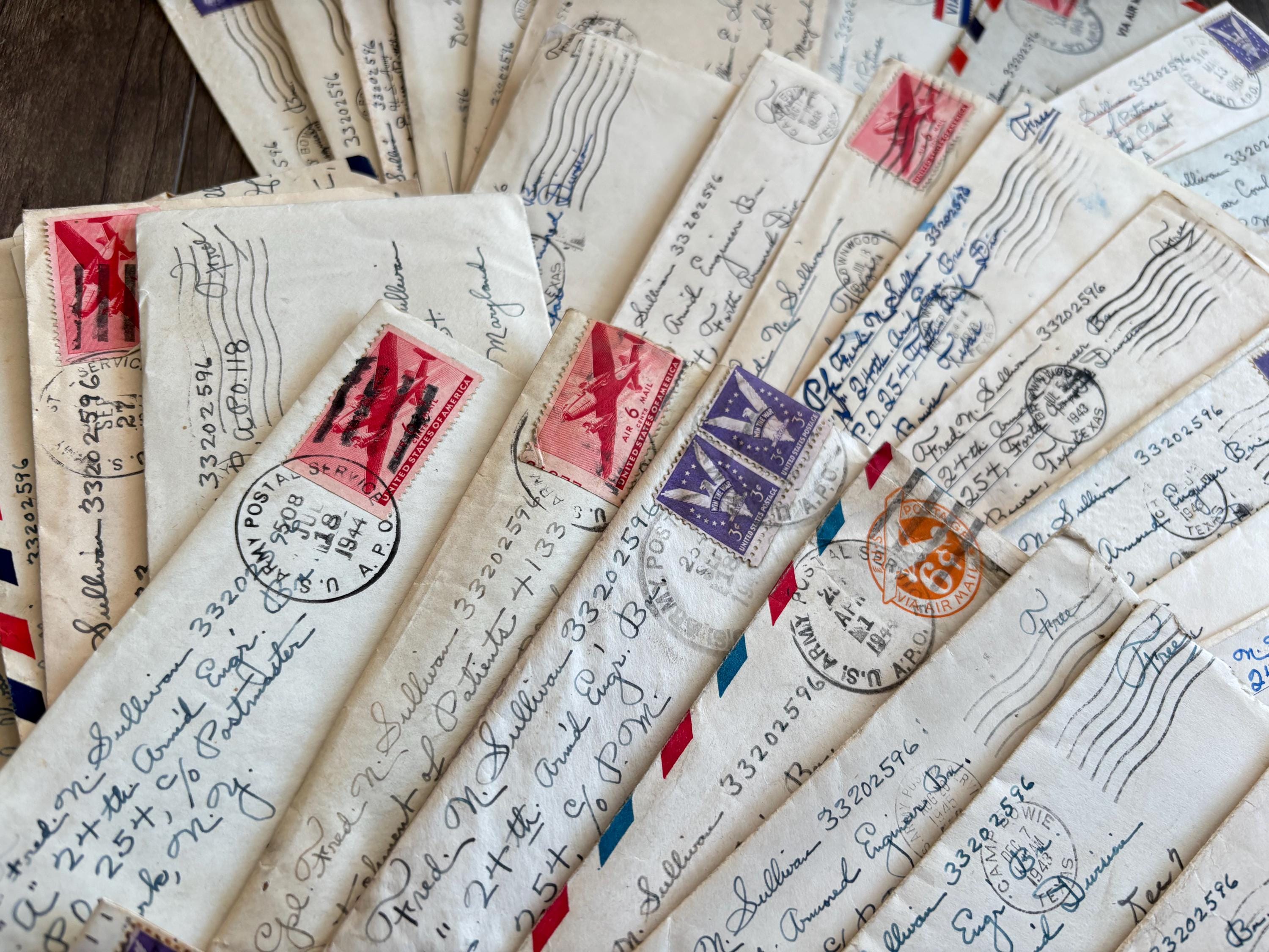 5) Handwritten Letters- WW2 Antique/vintage Handwritten Documents ...