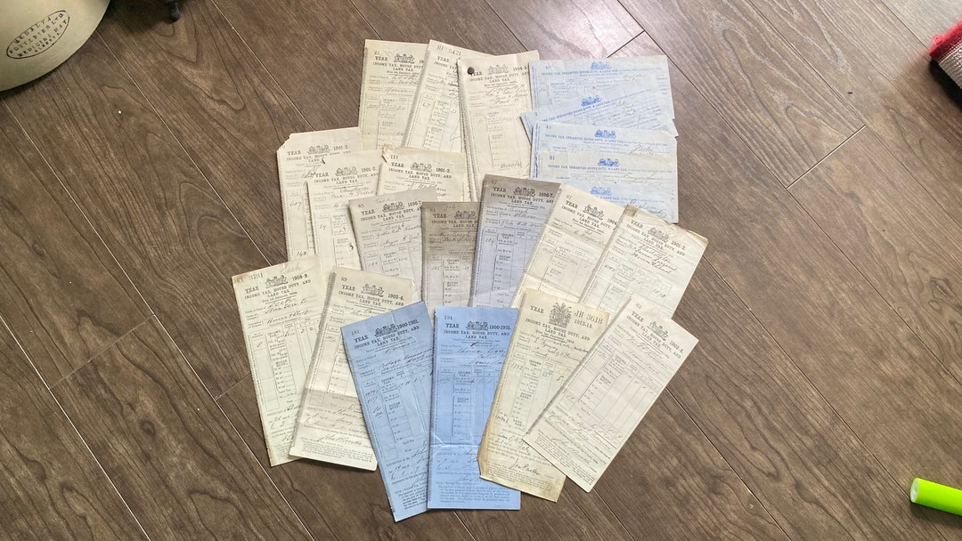 Antique Legal Tax Documents 1880s-1910s Typed/handwritten. Fountain Pen ...