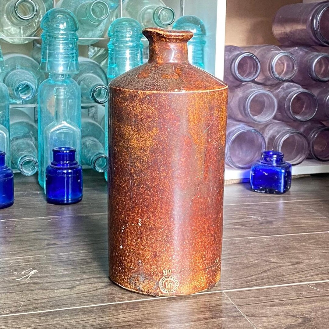 Antique Stoneware Ink Bottle: Victorian Era Tabletop Master Ink, 1880s ...