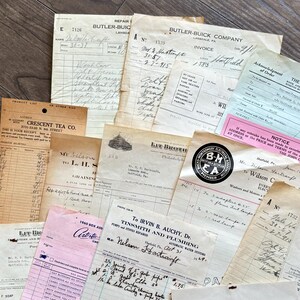 Vintage Invoices/receipts.-handwritten Letters.invoices/billheads ...