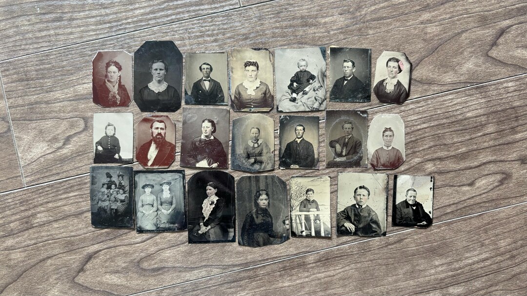 Medium Size Tintype Photos. Antique 1860s-1910s Vintage Tin Ephemera ...