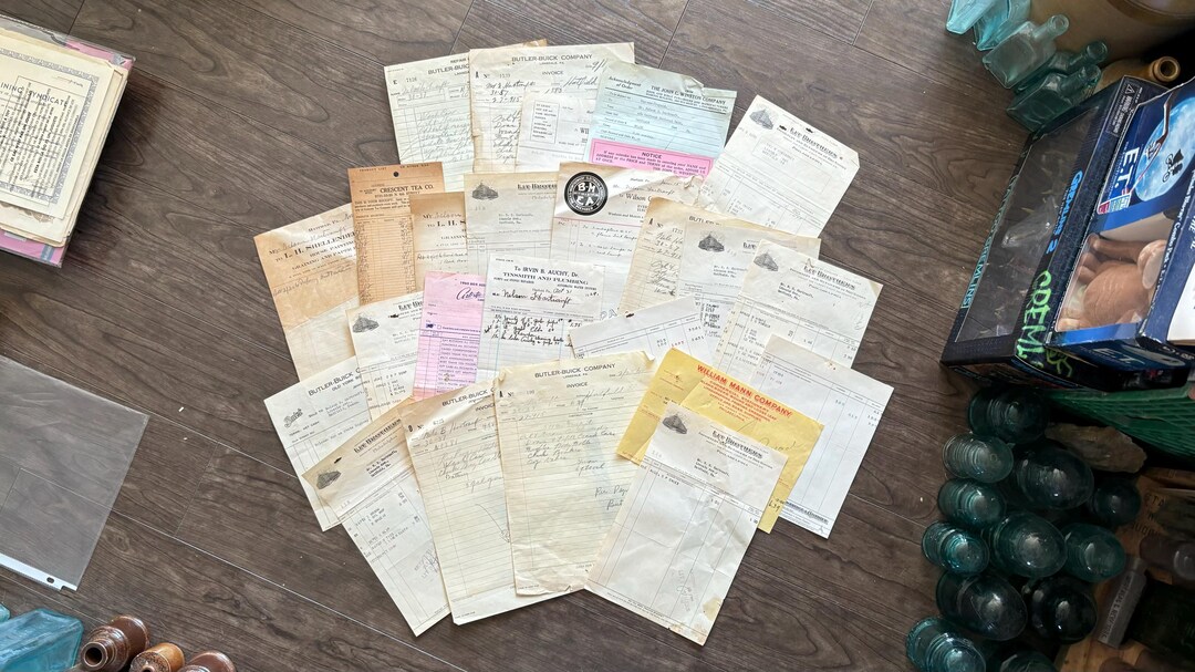 Vintage Invoices/receipts.-handwritten Letters.invoices/billheads ...