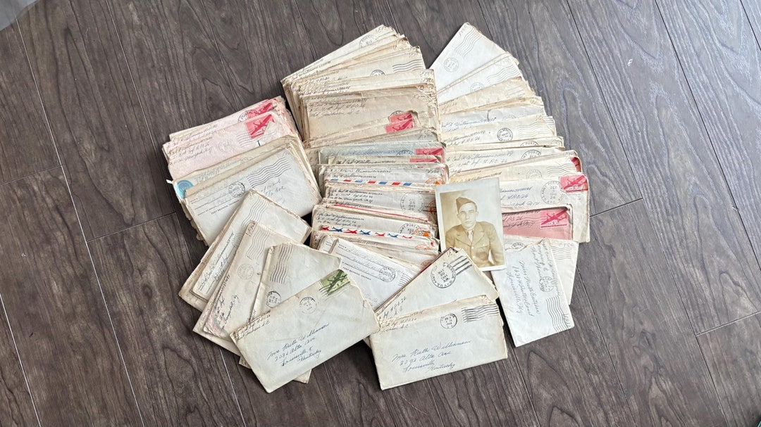 WW2 Love Letters and Handwritten Documents. Stamped Envelopes. American ...