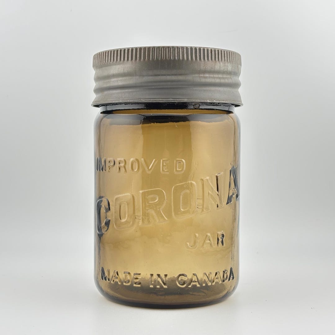 Antique Light Yellow Glass Jar: Corona Mason Canning Jar - Etsy