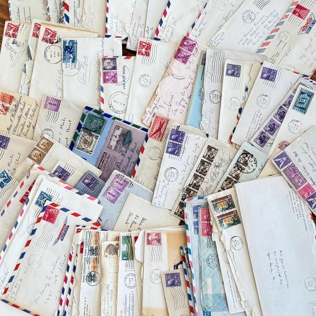 Vintage Letters- Personal Handwritten/typed Documents. Stamped ...