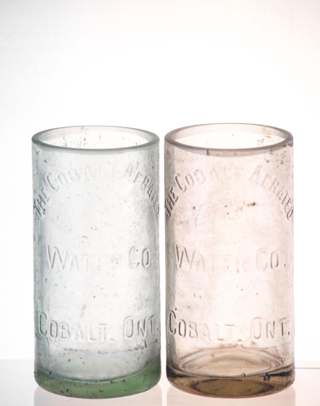 Antique Drinking Glasses. set of 2 Upcycled Antique Bottles Decor ...