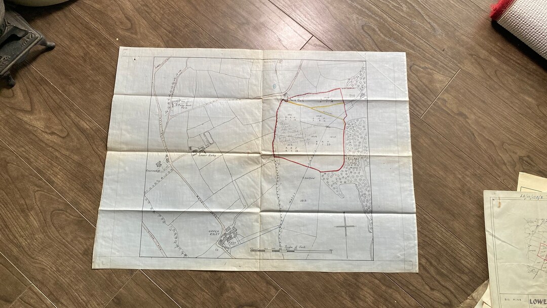 Antique/vintage Hand Drawn Map Zoning Plan Blueprint-handwritten ...