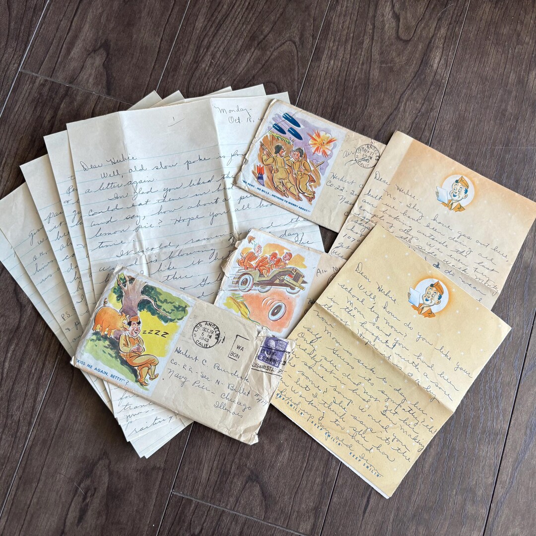 WW2 Letter Lot. Antique/vintage Personal Handwritten Documents ...