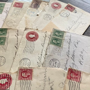 Vintage Letters 1900-1920s Personal Handwritten Documents. Stamped ...