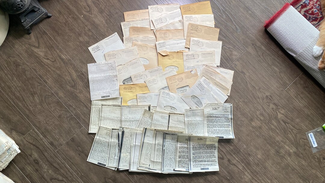 WW2 LOVE Letters-personal Handwritten Documents. Stamped Envelopes ...
